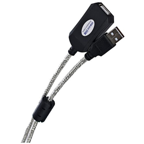 Vcom Кабель-адаптер USB2.0-repeater, удлинительный активный Af> 10м Aopen/Qust VCOM USB 2.0 Type-AM - USB 2.0 Type-AF
