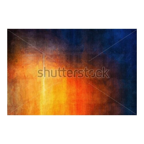 Постер на холсте Яркая композиция с пятном рассвета на тёмном фоне 60см. x 40см.