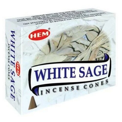 Благовония конусы Белый Шалфей ХЕМ (HEM White Sage)