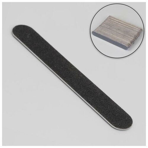 Пилка - наждак «Классика», на деревянной основе, абразивность 200, 10 см, фасовка 50 шт, цвет чёрный(50 шт.)