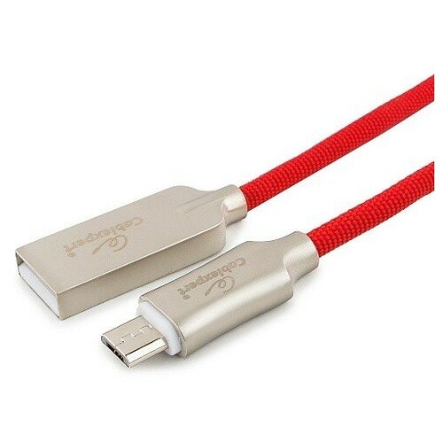Gembird Cablexpert Кабель USB 2.0 CC-P-mUSB02R-1.8M AM microB, серия Platinum, длина 1.8м, красный, блистер