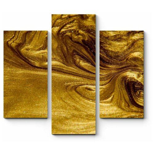 Модульная картина Жидкое золото 90x81