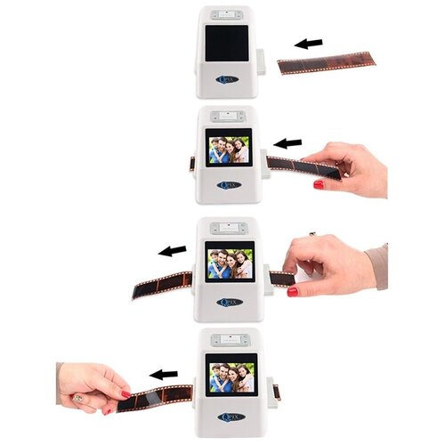 QPix MDFC-1400, Espada, Автономный слайд - 22 мега пикселя, для слайдов и фотопленок 35 мм с цветным LCD экраном 2.4 дюйма