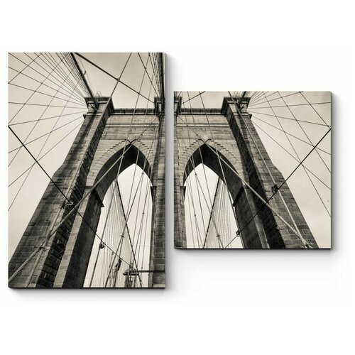 Модульная картина Бруклинский мост, винтаж 120x90