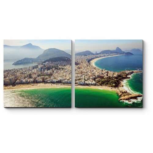 Модульная картина Пролетая над солнечным Рио-де-Жанейро 160x80