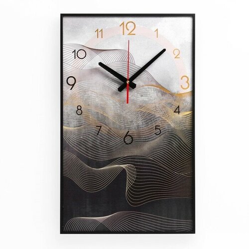 TIMEBOX Часы-картина настенные, интерьерные "Линии", плавный ход, 57 х 35 см