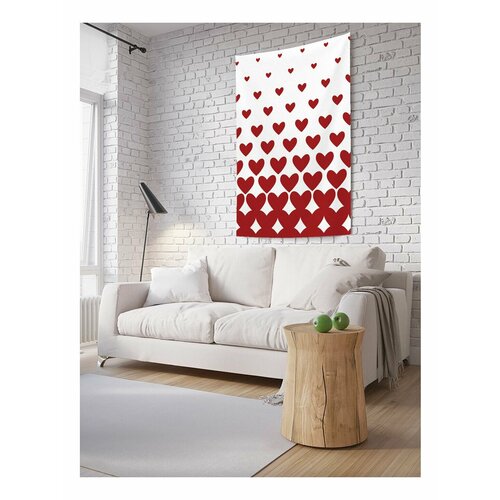 Вертикальное фотопанно на стену JoyArty "Тетрис из сердец", из ткани, 100х150 см, серия День св. Валентина