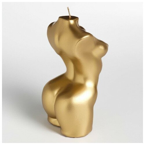 Свеча фигурная лакированная "Женский силуэт", 10 см, золото
