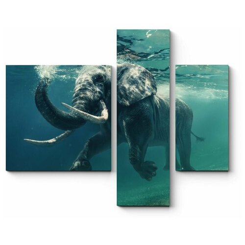 Модульная картина Слон покоряет океан 140x116