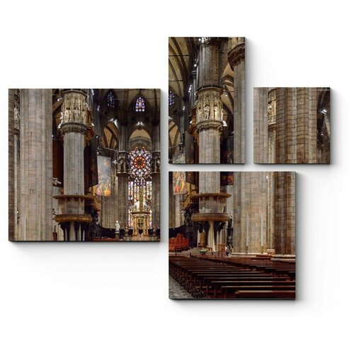 Модульная картина Внутри Миланского собора142x118