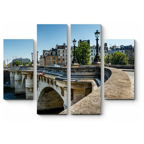 Модульная картина Париж летом особенно хорош90x68