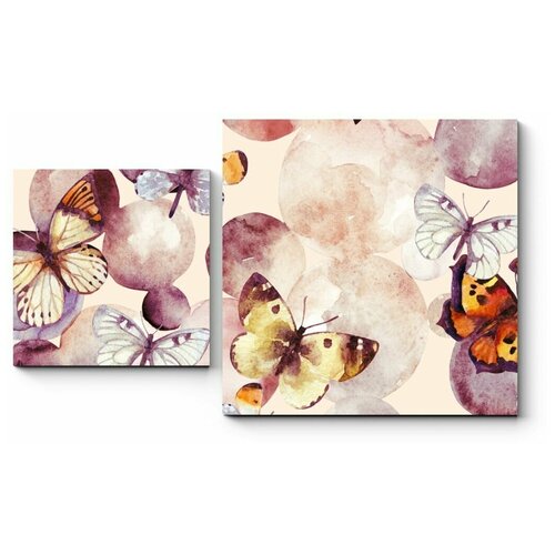 Модульная картина Один день из жизни бабочек 140x84