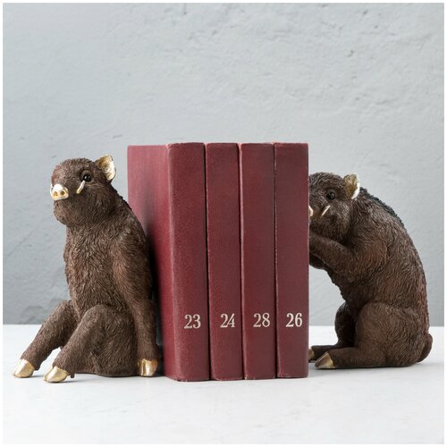 Набор из 2-х держателей для книг Bookend Boar