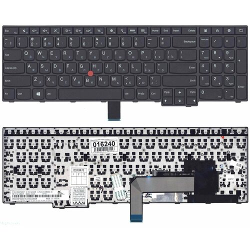 Клавиатура для ноутбука Lenovo ThinkPad Edge E565 черная с черной рамкой и TrackPoint