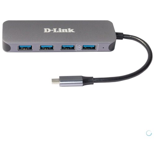 Сетевое оборудование D-Link DUB-2340/A1A Концентратор с 4 портами USB 3.0 (1 порт с поддержкой режима быстрой зарядки), 1 портом