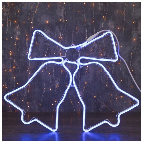 Luazon Lighting Неоновая фигура "Колокольчик", 60 × 50 см, 360 LED, 220 В, свечение синее