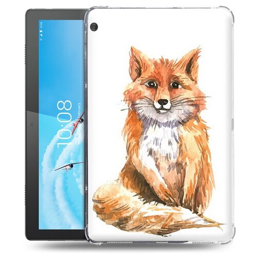 Чехол задняя-панель-накладка-бампер MyPads детская лиса для Lenovo Tab M10 HD TB-X306X 2nd Gen (2021 ZA6V0025RU) противоударный