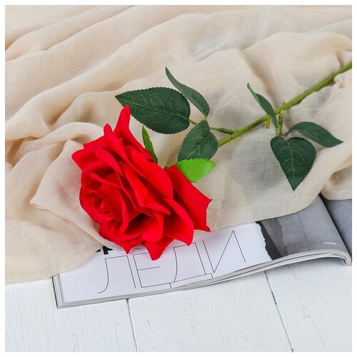 Цветы искусственные Роза Гран При 7х46 см, красный