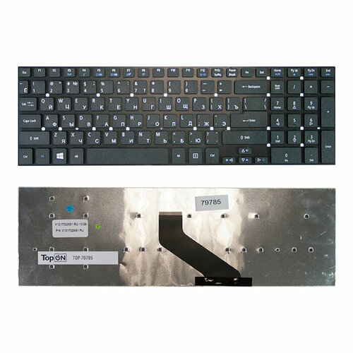 Клавиатура для ноутбука Acer Aspire 5755, 5755G, 5830, 5830G, 5830T, V3-551, V3-771 Series. Г-образный Enter. Черная, без рамки. MP-10K33SU-698.