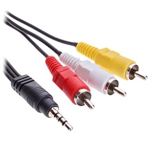 Кабель Cablexpert 3RCA - mini jack 3.5мм (CCA-4P2R), 2 м, черный