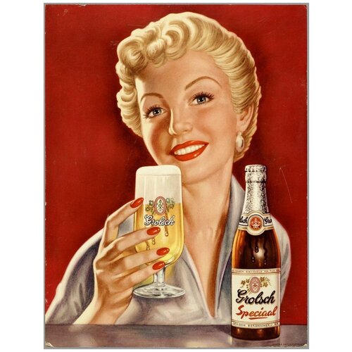 Постер / Плакат / Картина Рекламный плакат - Пиво Crolsche Speciaal 50х70 см в раме