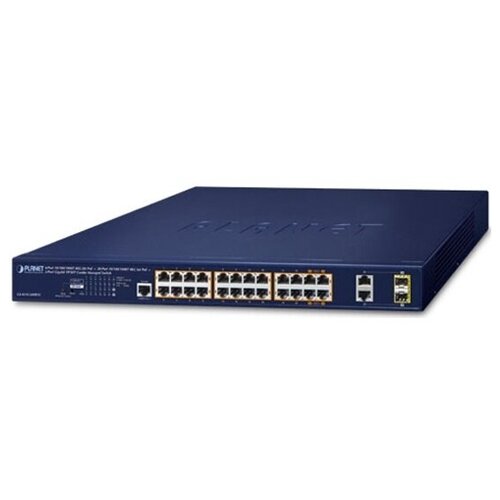 Коммутатор/ PLANET GS-4210-24HP2C IPv6/IPv4,4-Port 10/100/1000T 802.3bt 95W PoE + 20-Port 10/100/100