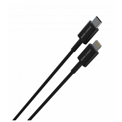 Дата-кабель Smart USB 2.4A PD30W быстрая зарядка для Lightning 8-pin Type-C More choice K71Si TPE 2м Black