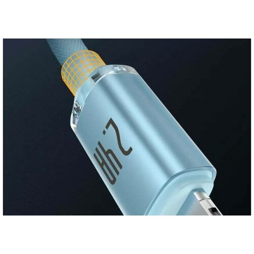Кабель для быстрой зарядки и передачи данных серии Baseus Crystal Shine Type-C до iP 20 Вт 2 м Небесно-голубой