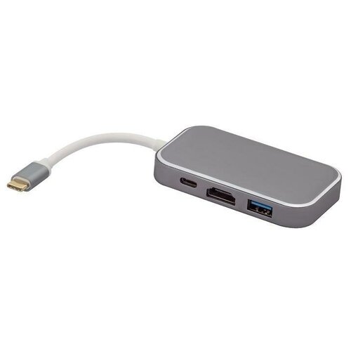 Greenconnect Адаптер-переходник Type C на HDMI+ USB3.0-разветвитель на 3 пота / GCR-CHC3USB / Greenconnect Адаптер-переходник Type C на HDMI+ USB3.0-р