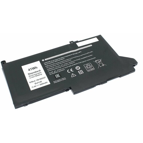 Аккумулятор OEM (совместимый с DJ1J0, PGFX4) для ноутбука Dell Latitude E7280 11.4V 3600mAh черный