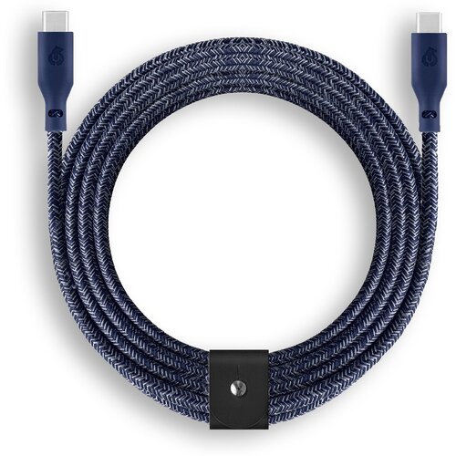 Кабель зарядный uBear Trend USB-C|USB-С 2,4 метра, 140W, синий
