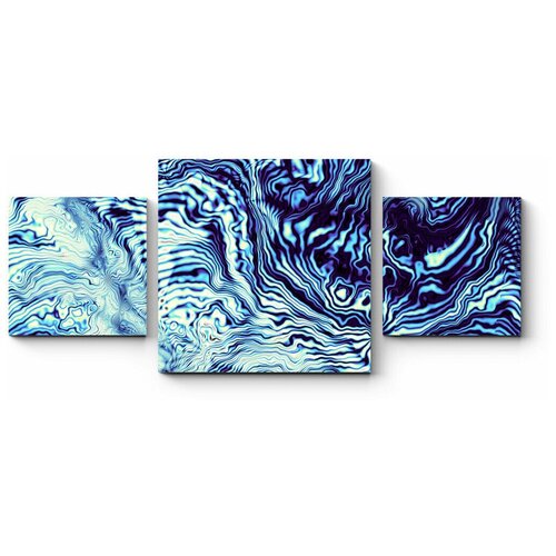 Модульная картина Волны и блики 190x81