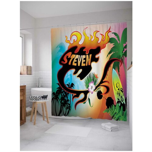 Штора для ванной JoyArty Серфинг граффити Стивен 180х200180х200 см