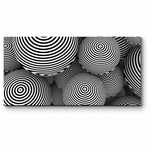 Модульная картина Черно-белая иллюзия 100x50