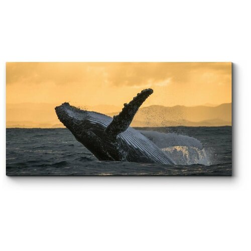 Модульная картина Величественный кит 60x30