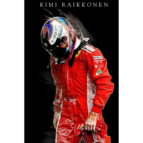 Плакат, постер Себастьян Феттель автогонщик Формула-1. Sebastian Vettel на холсте, размер 21х30см