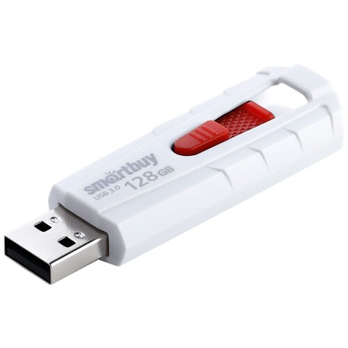 Флешка SmartBuy Iron USB 3.0 128 ГБ, 1 шт., бело-красный