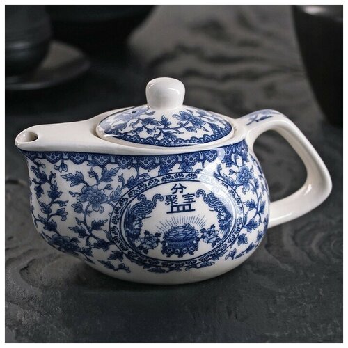 Чайник заварочный "Восточная мудрость", 200 мл, 14x9,5x8 см, цвет синий, заварник для чая