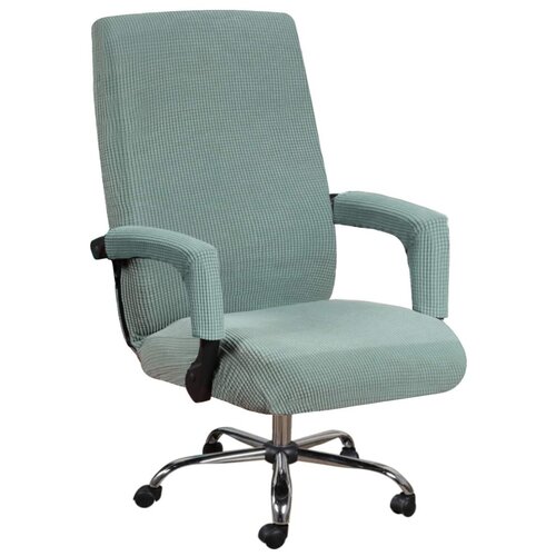 Чехол на стул, компьютерное кресло Crocus-Life A4-LightGreen, размер L, цвет: светло-зеленый