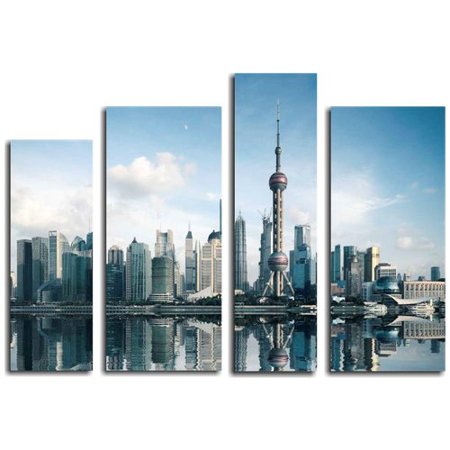 Модульная картина город Шанхай 96х70 см