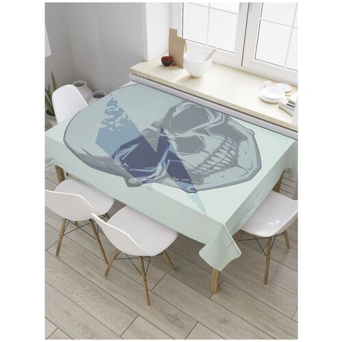 Скатерть прямоугольная JoyArty на кухонный стол "Не влезай убьет" из оксфорда, 120x145 см