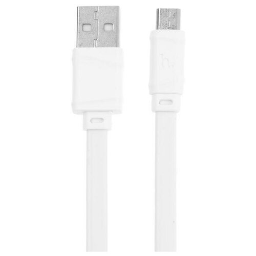 Кабель Hoco X5, microUSB - USB, 1 А, 1 м, белый