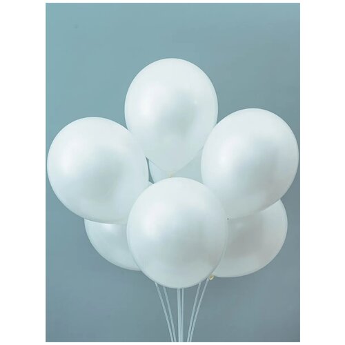 Воздушные шары Riota Пастельные 30 см, Белые, набор 15 шт