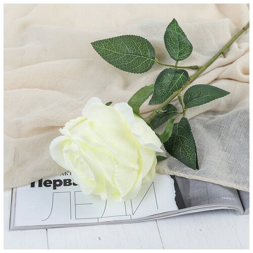 Цветы искусственные "Роза Охара" 8,5*56 см, белый