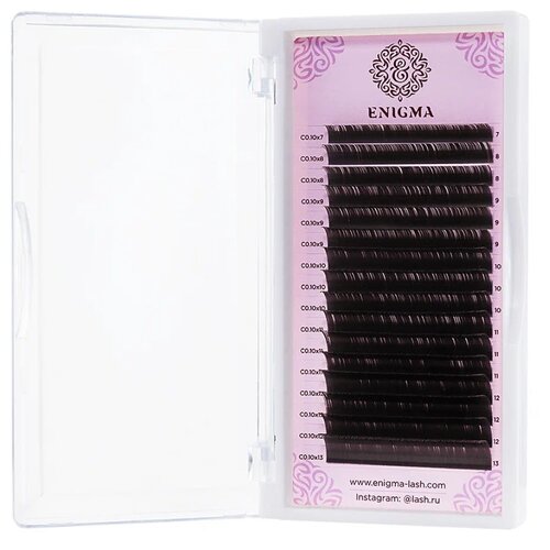 Коричневые Mokka ресницы Enigma 0.10/C/12mm (16 линий) Ресницы для наращивания.