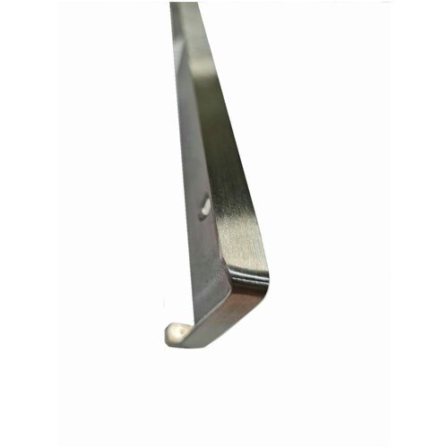 Планка для столешницы 26 мм, сталь, угловая, левая, R5, матовая