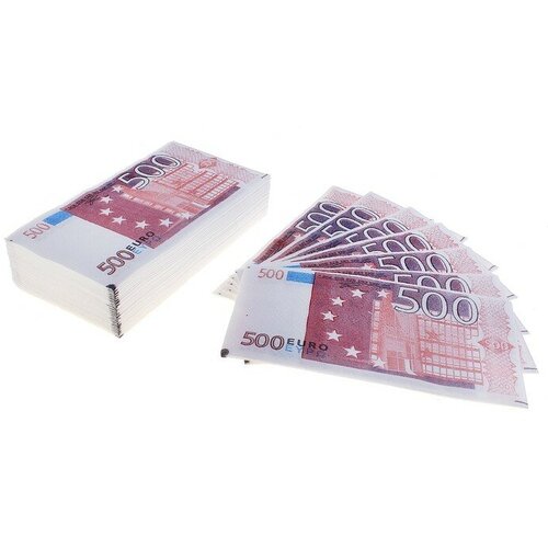 Сувенирные салфетки "500 евро", 2-х слойные, 25 листов, 33х33 см, 2 штуки