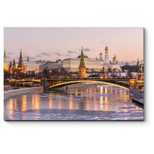Модульная картина Зимнее утро в Москве60x40