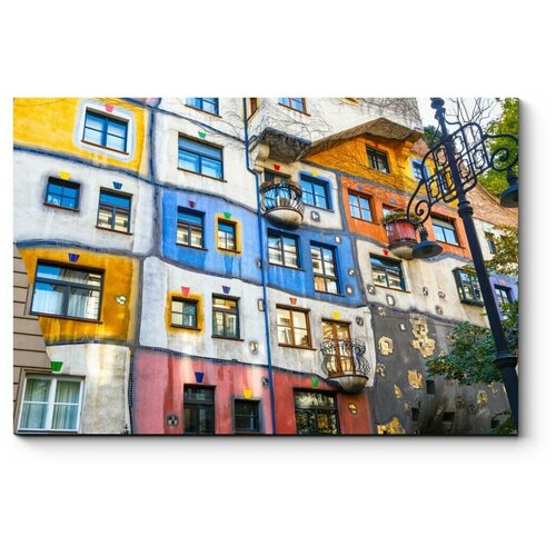 Модульная картина Красочные улочки Вены 120x80