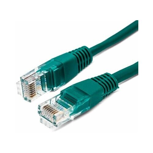 Патч-корд U/UTP 5e кат. 5м Filum FL-U5-5M-G, кабель для интернета, 26AWG(7x0.16 мм), омедненный алюминий (CCA), PVC, зелёный